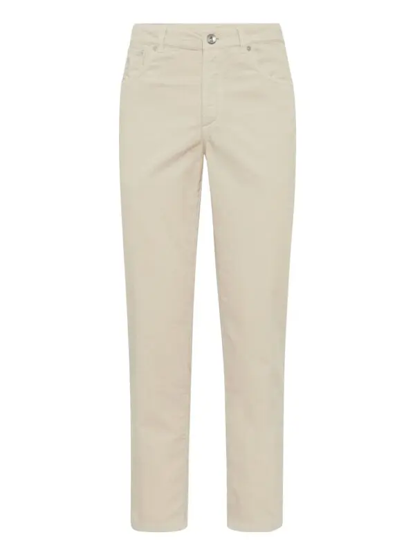 Brunello Cucinelli Straight-leg Corduroy Trousers - Nude