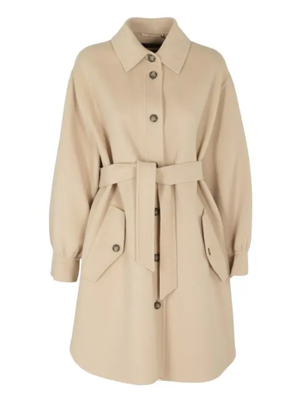 Max Mara Single-breasted Coat - Nude