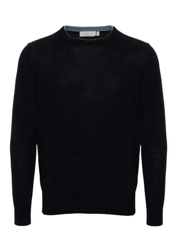 Canali Long-sleeve Merino Jumper - Black