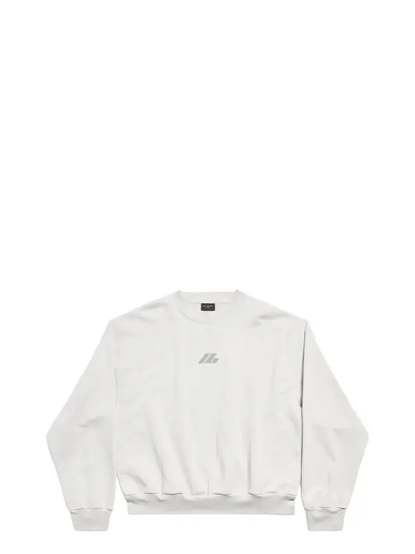 Balenciaga Activewear Crewneck Sweatshirt With Logo - White