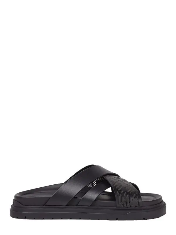 Fendi Crossover Slides - Black