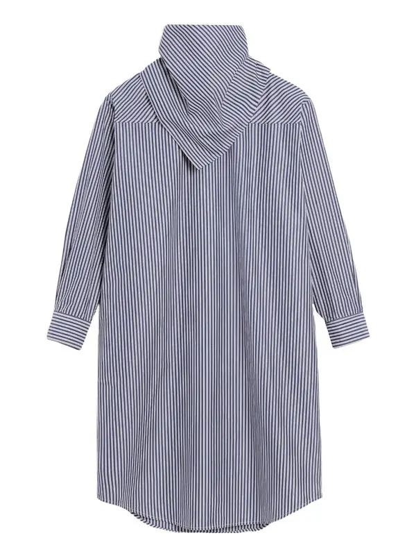 Ami Striped Bandana-collar Shirt - Gray