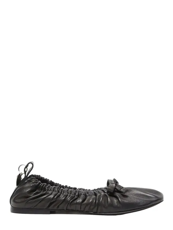 Acne Studios Leather Ballerina Flats - Black