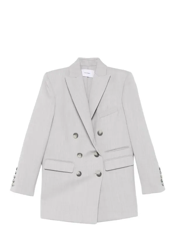 Alex Perry Long-sleeved Double-breasted Suit Coat - Grey