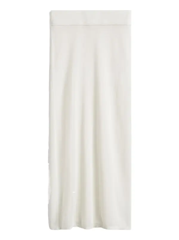TOTEME Long Knitted Skirt - White