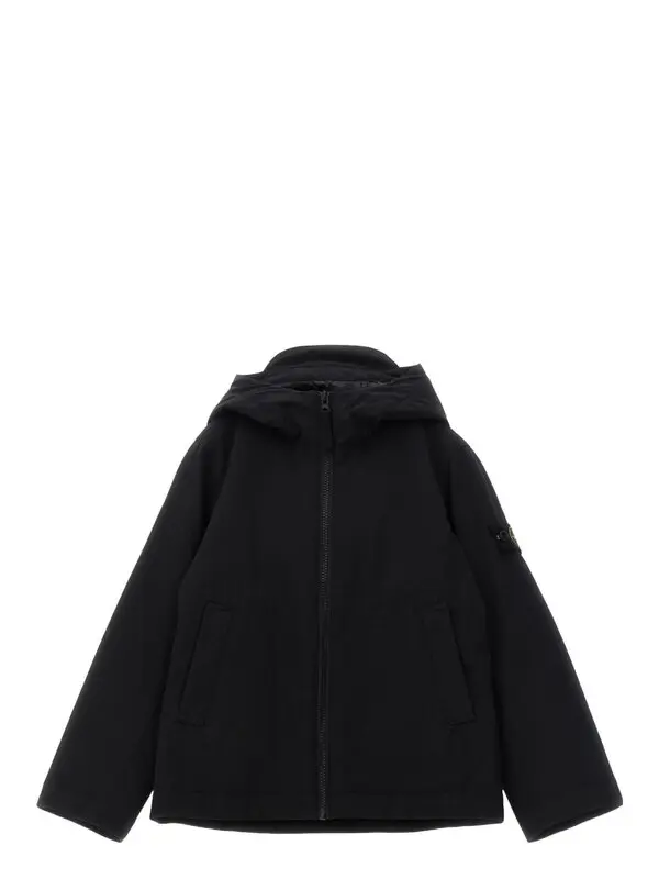 Stone Island Hooded Parka Jacket - Black