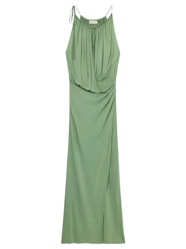 Blumarine Sleeveless Draped Maxi Dress - Green
