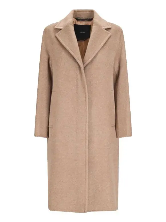 Max Mara Ardenne Long Coat - Nude