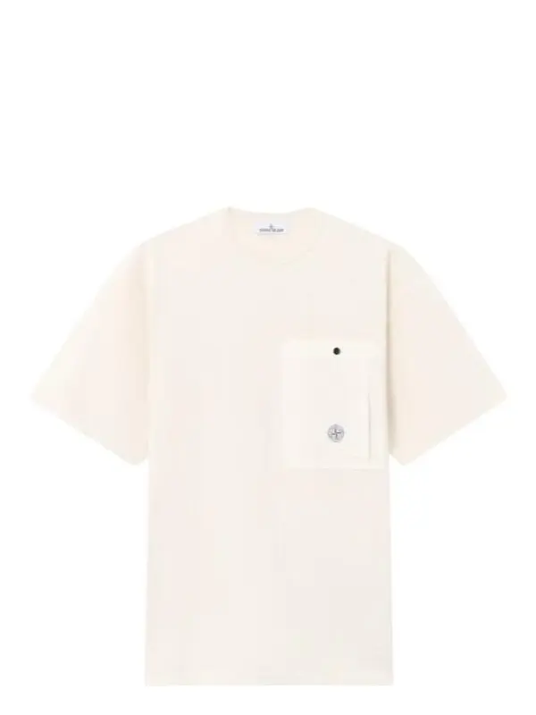Stone Island Regular-fit T-shirt With Chest Pocket - Ivory