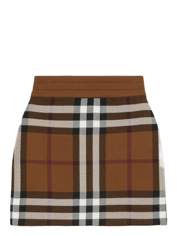 Burberry Vintage Check A-line Mini Skirt - Brown