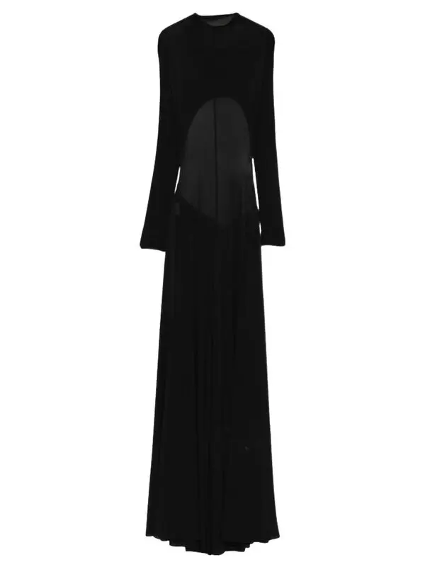 Alaïa Cut-out Long Sleeve Maxi Dress - Black