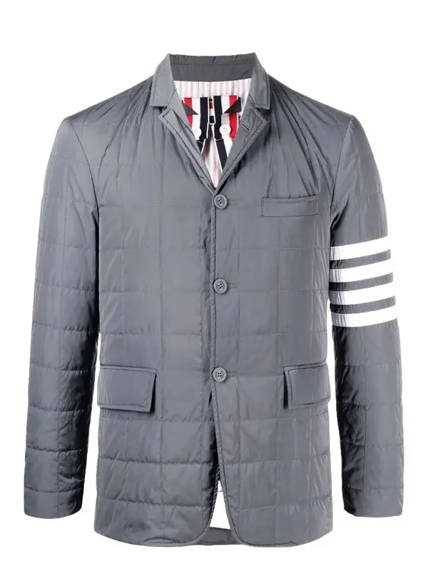 Thom Browne Padded Quilted 4-bar Blazer - Medium Gray
