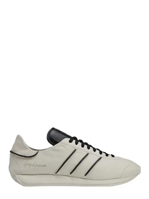 Y3 Country Lace-up Sneakers - Talc Powder/talc Powder/black