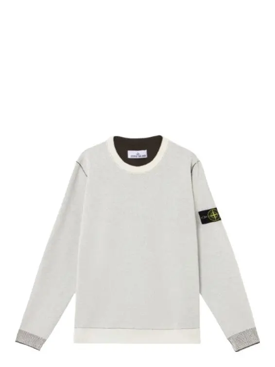 Stone Island Double Face Loose Fit Crewneck Jumper - Ivory