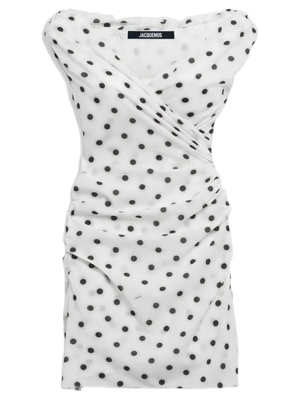 Jacquemus The Rita Dress In Polka Dots - White