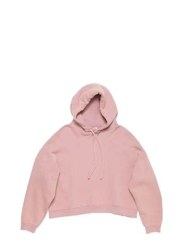 Acne Studios Drop-shoulder Hoodie With Rubber Patch - Pink
