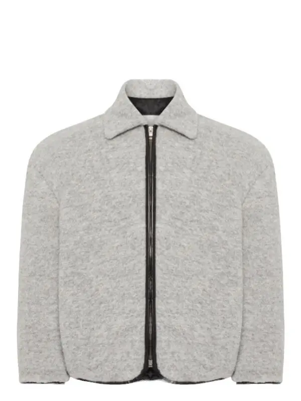 J.W.ANDERSON Cotton Collared Jacket - Light Grey Melange