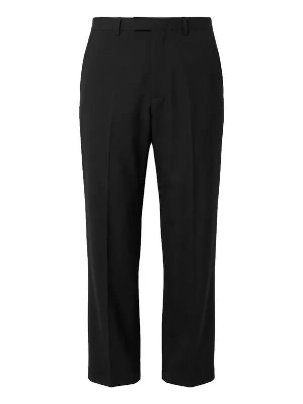 Gucci Twill Straight-leg Pants - Black