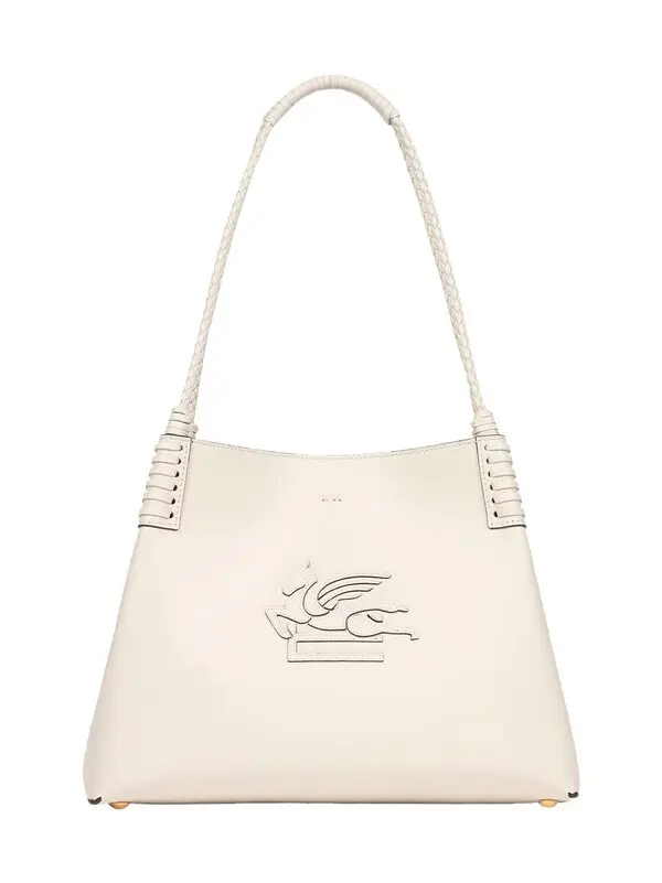 Etro Libra Pegaso Patch Small Tote Bag - Beige
