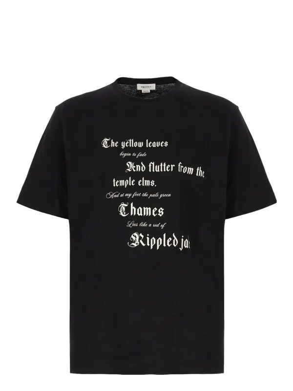 Alexander McQueen Text-printed Crewneck T-shirt - Black
