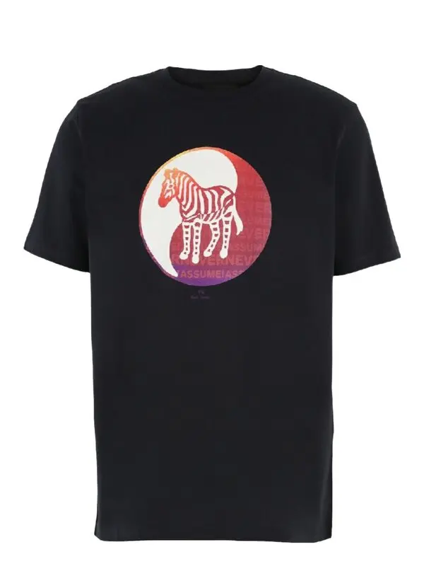 Paul Smith Zebra-print Short-sleeve T-shirt - Black