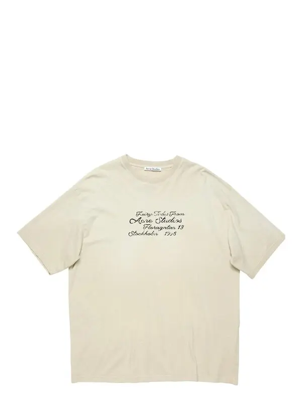 Acne Studios Graphic Logo T-shirt - Oat-beige