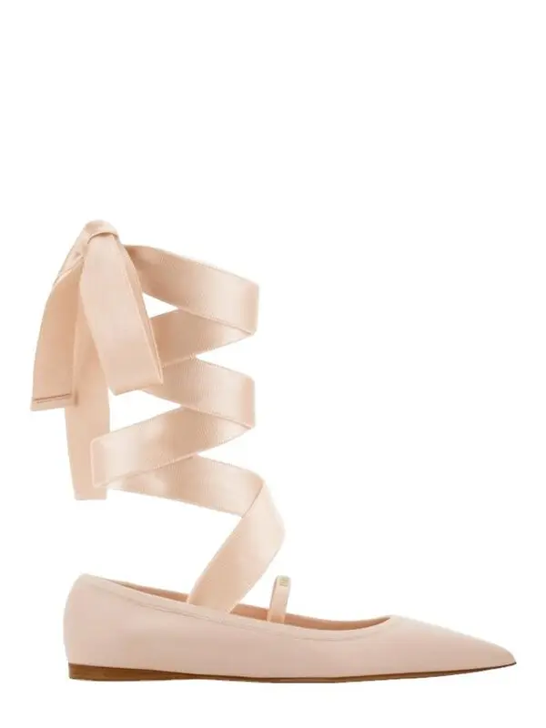 FERRAGAMO Ballet Flat With Ankle Ribbon - Ballet Pink
