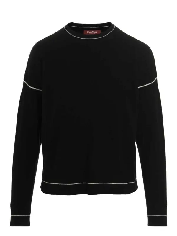 Max Mara Round Neck Long Sleeve Sweater - Black