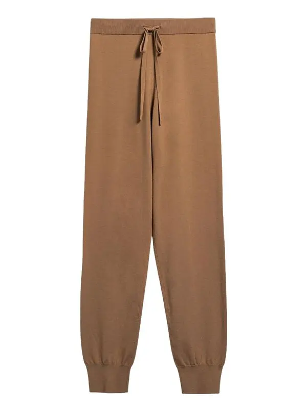 Max Mara Stretch Wool Jogger Pants - Nude