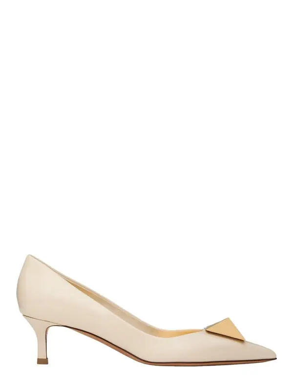 Valentino Garavani One Stud Pointed Toe Pumps - Light Ivory