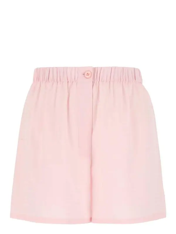Prada Jacquard Crepe De Chine Logo Shorts - Pink