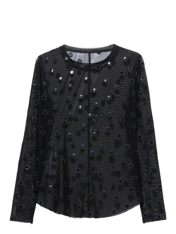 MAXCO. Max&co. Embellished Long-sleeve Top - Black