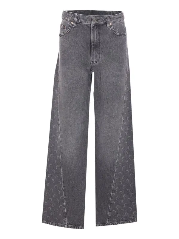 MARINE SERRE Moon Laser Jeans - Gray