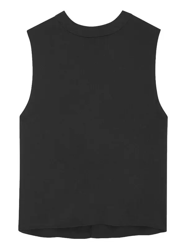 Saint Laurent Crewneck Sleeveless Tank Top - Black