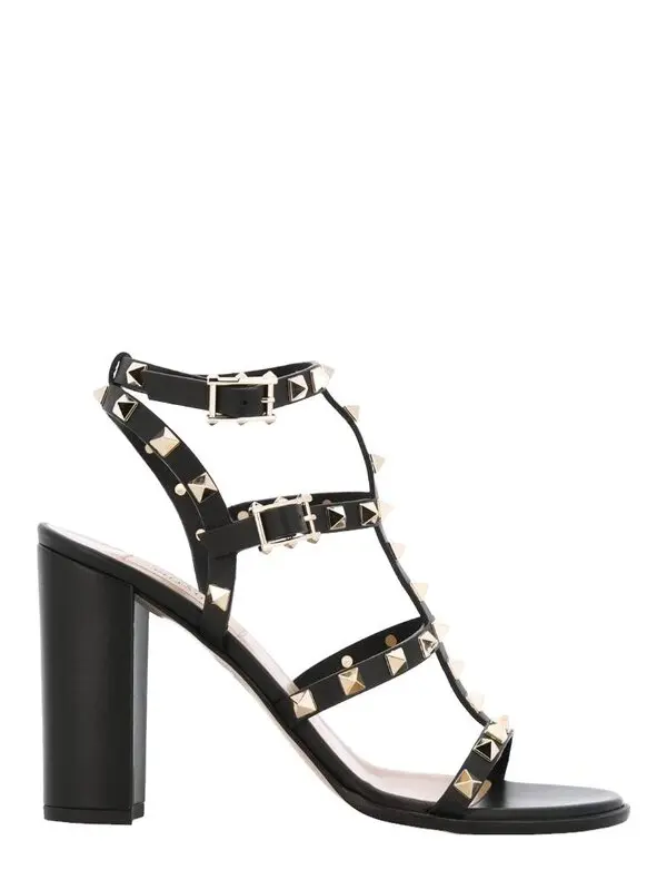 Valentino Garavani Rockstud Ankle Strap Sandal 90 Mm - Black