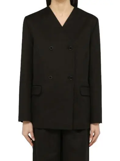 LOULOU STUDIO Ichaco Double-breasted Jacket - Black