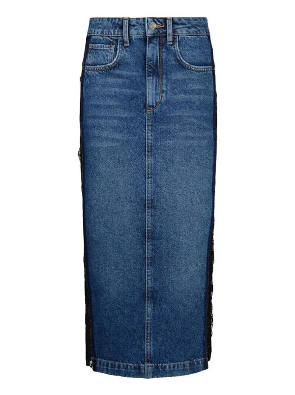 Liu Jo Skirt With Lace Detailing - Blue