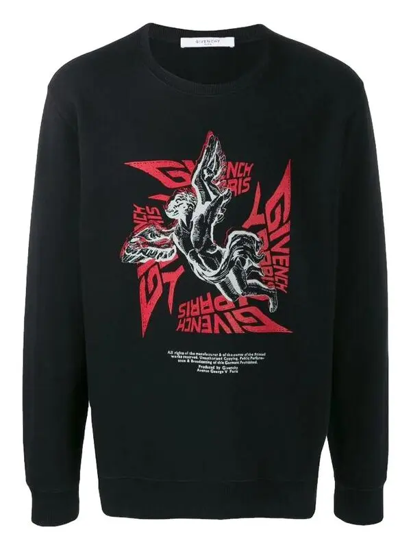 Givenchy Long-sleeved Sweatshirt With Graphic Print - Black