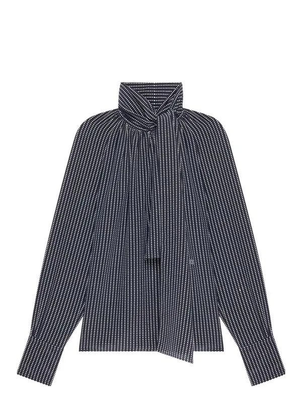 Givenchy Polka Dots Printed Blouse - Navy Blue/white