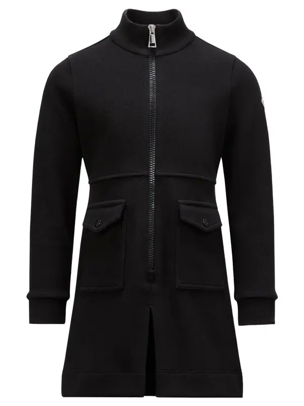 Moncler Logo Patch Polo Dress - Black