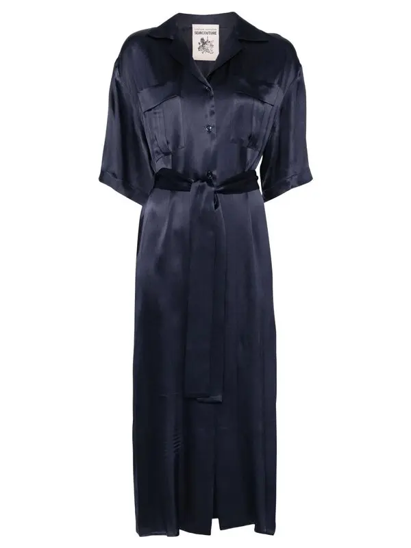 SEMICOUTURE Laetitia Midi Dress - Black
