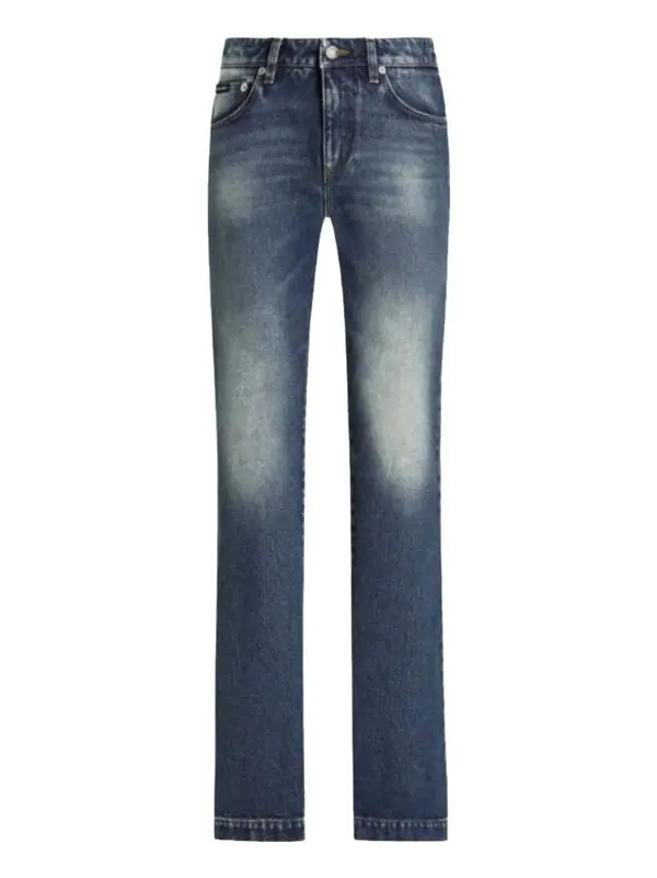 Dolce & Gabbana Washed Denim Jeans - Black