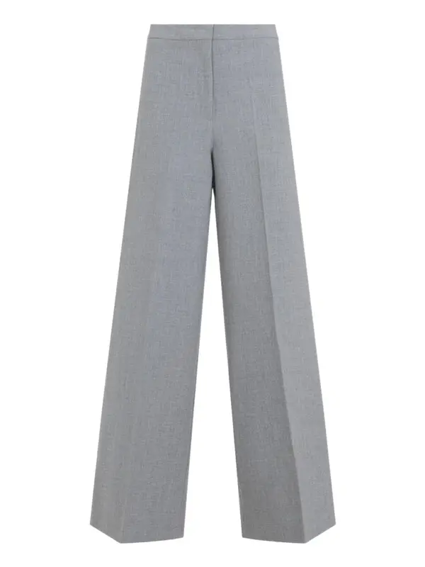 Fabiana Filippi High-waisted Wide-leg Pleated Pants - Gray