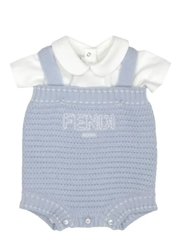 Fendi Selleria Knit Romper - Gray