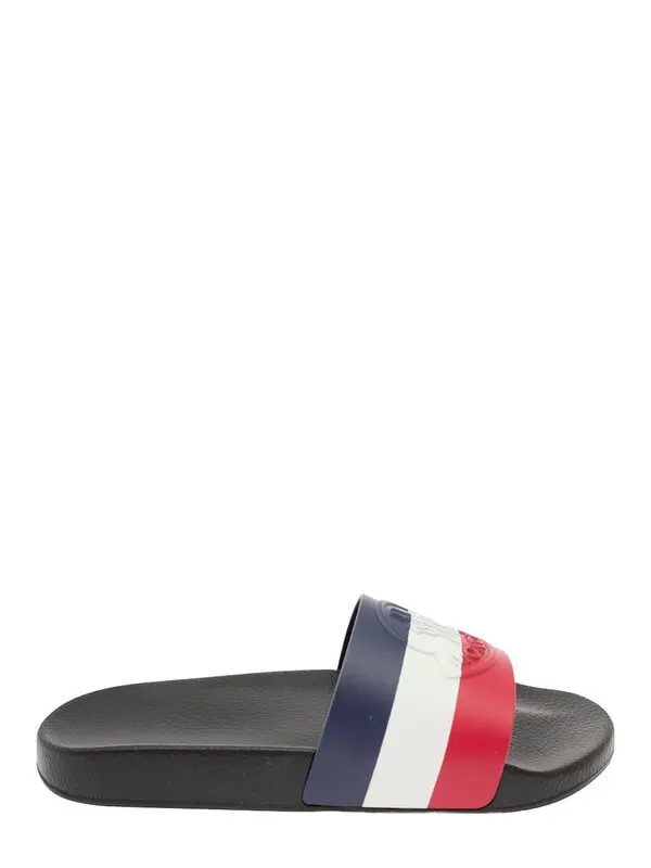 Moncler Basile Logo Slide Sandals - Black