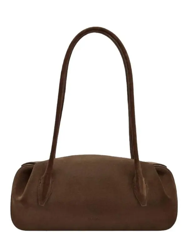 Yuzefi Oyster Shoulder Bag Suede - Chocolate