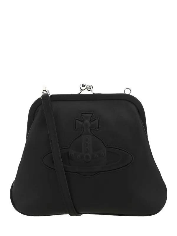 VIVIENNE WESTWOOD Orb Clasp Clutch Bag - Black