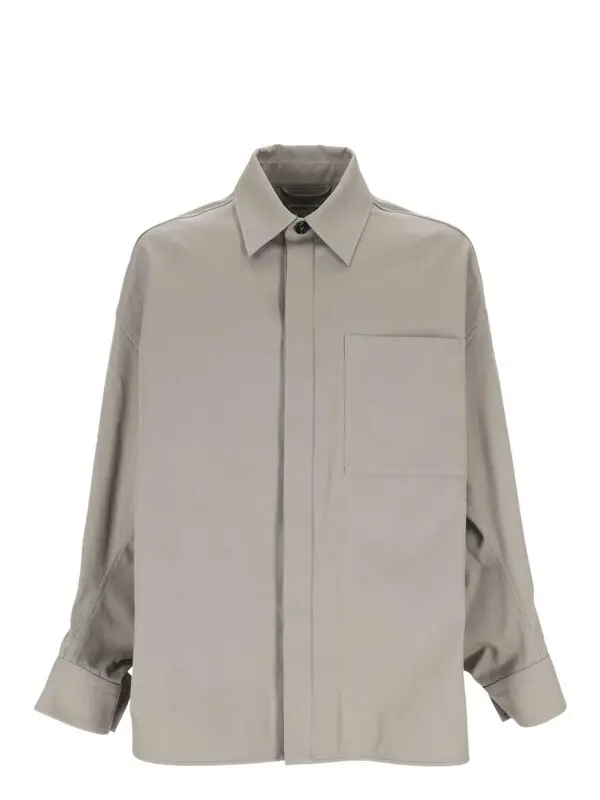 Bottega Veneta Twill Overshirt - Gray