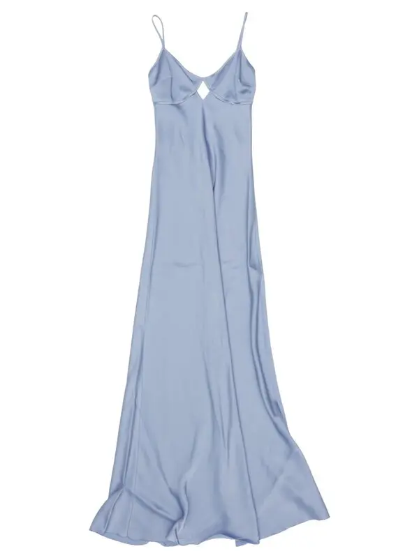 Victoria Beckham V-neck Cut-out Maxi Dress - Blue