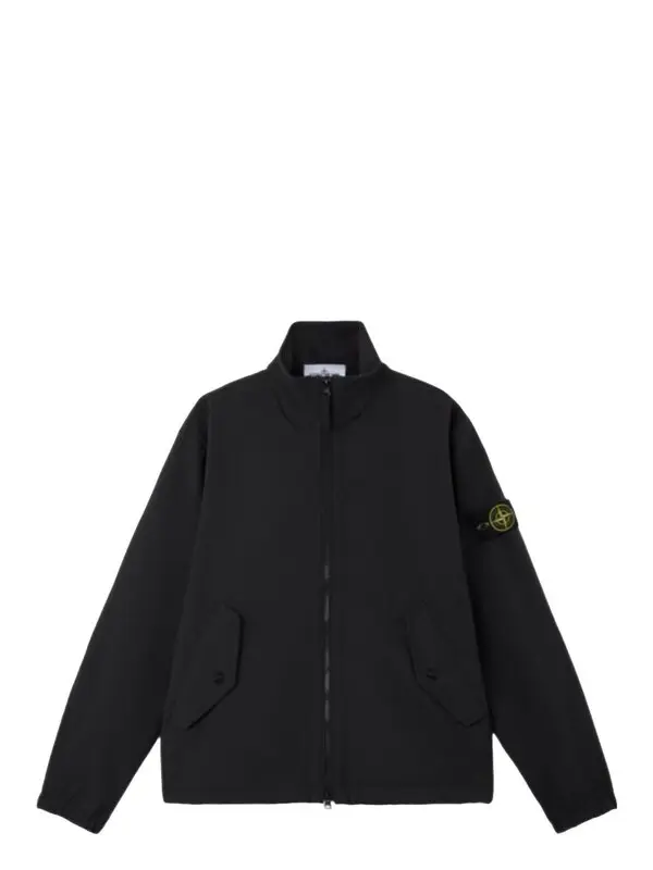 Stone Island High Neck Zip-up Jacket - Black